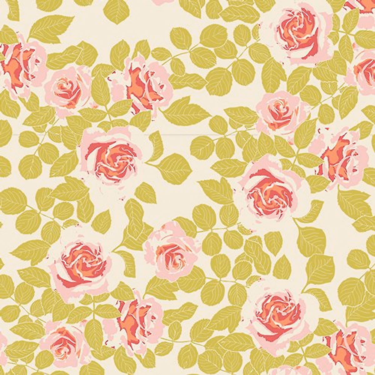Art Gallery Fabrics Art Gallery Cultivate Pruning Roses Citrus Fabric, Green
