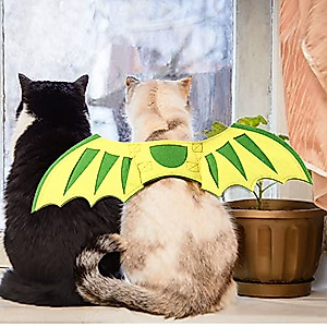 4 Pcs Halloween Pet Costume Spider Dragon Bat Butterfly Dog Costume Adjustable Adhesive Cosplay Bat Wings for Small Dogs and Cats Funny Cat Dog Costume Halloween Party Supply