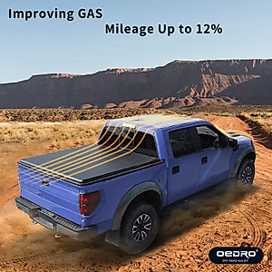 OEDRO Soft Trifold Truck Bed Tonneau Cover Compatible with 2009-2024 Dodge Ram 1500 (Incl. 2019-2024 Classic & New Body Style), Fleetside 5.6 Feet Bed (for Models Without Ram Box)