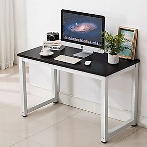 TimmyHouse PC Laptop Computer Desk Table Workstation Home Office Furniture Board Black