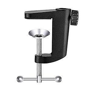 ARTIBETTER C Shape Desk Table Mount Clamp For Microphone Mic Suspension Boom Scissor Arm Stand Holder with Adjustable Screw