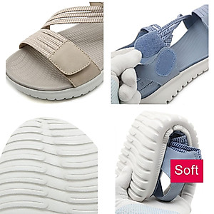 YUANBAO Women Comfortable Sandals Casual Wedge Sandals Orthotic Walking Sandals Waterproof Lightweight Summer Outdoor Shoes for Water, Hiking, Sports, Beach, Swim, Travel