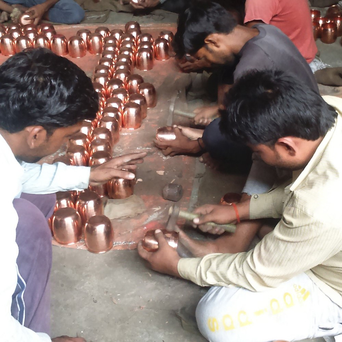 Set of 4 Modern Home Authentic 100% Solid Copper Moscow Mule Mug - Handmade in India