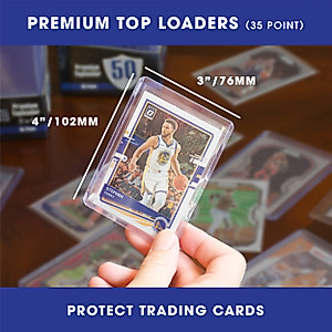 Astral Protect Top Loaders for Cards, Premium Toploader (50 Pack, 35pt, 3" x 4") Baseball Card Protectors Hard Plastic Toploader Card Protectors Hard Card Sleeves, Sports, Baseball Card Sleeves