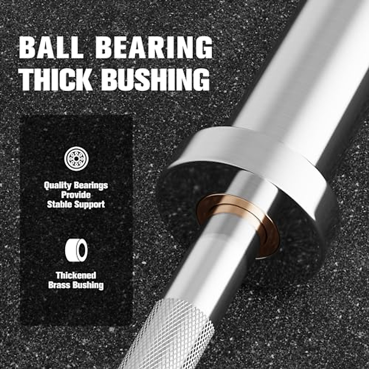 RitFit Olympic Barbell 4FT, 2-inch Weightlifting Bar for Strength Training and Home Gym