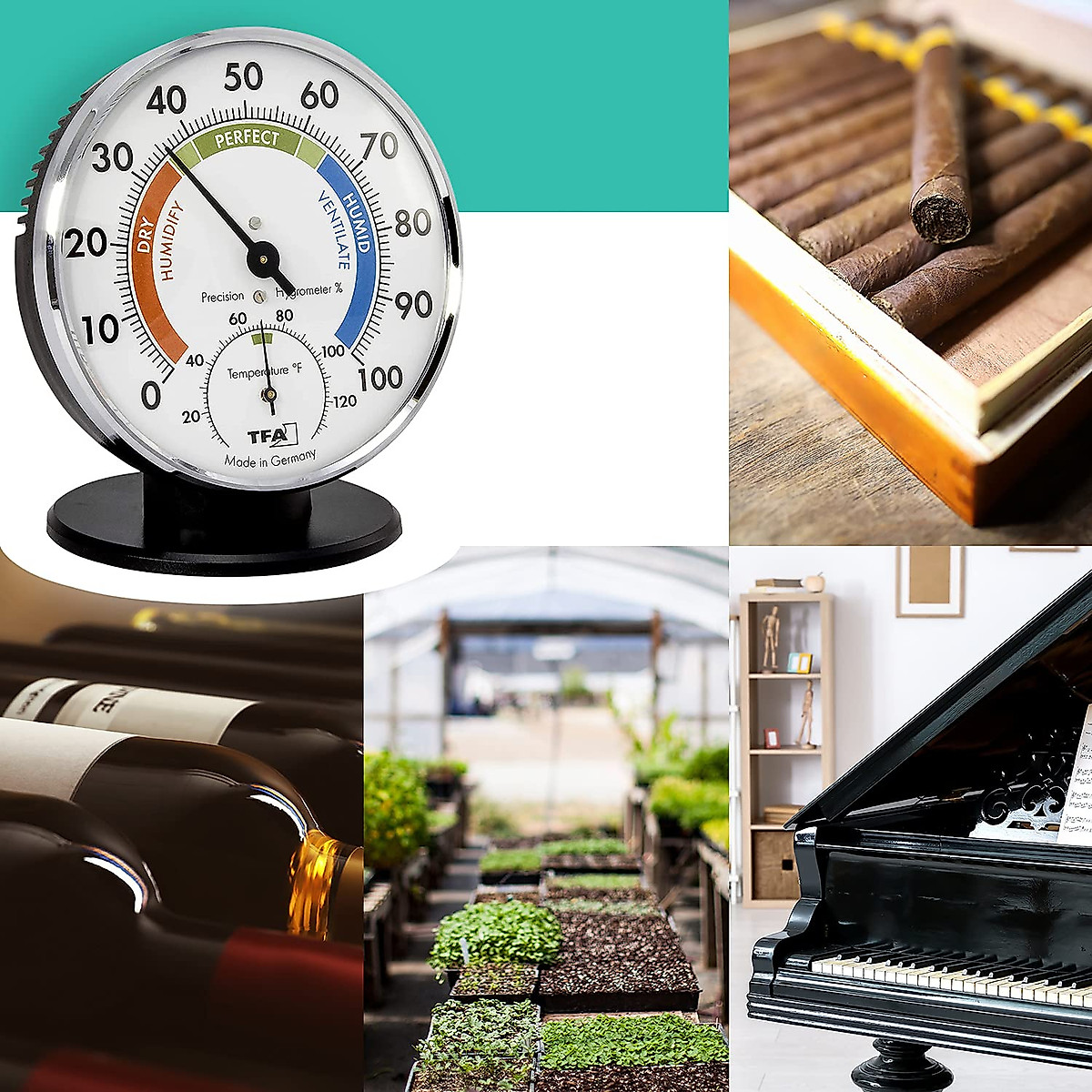 La Crosse Technology 45.2033 Tablestand Thermo-Hygrometer, Silver