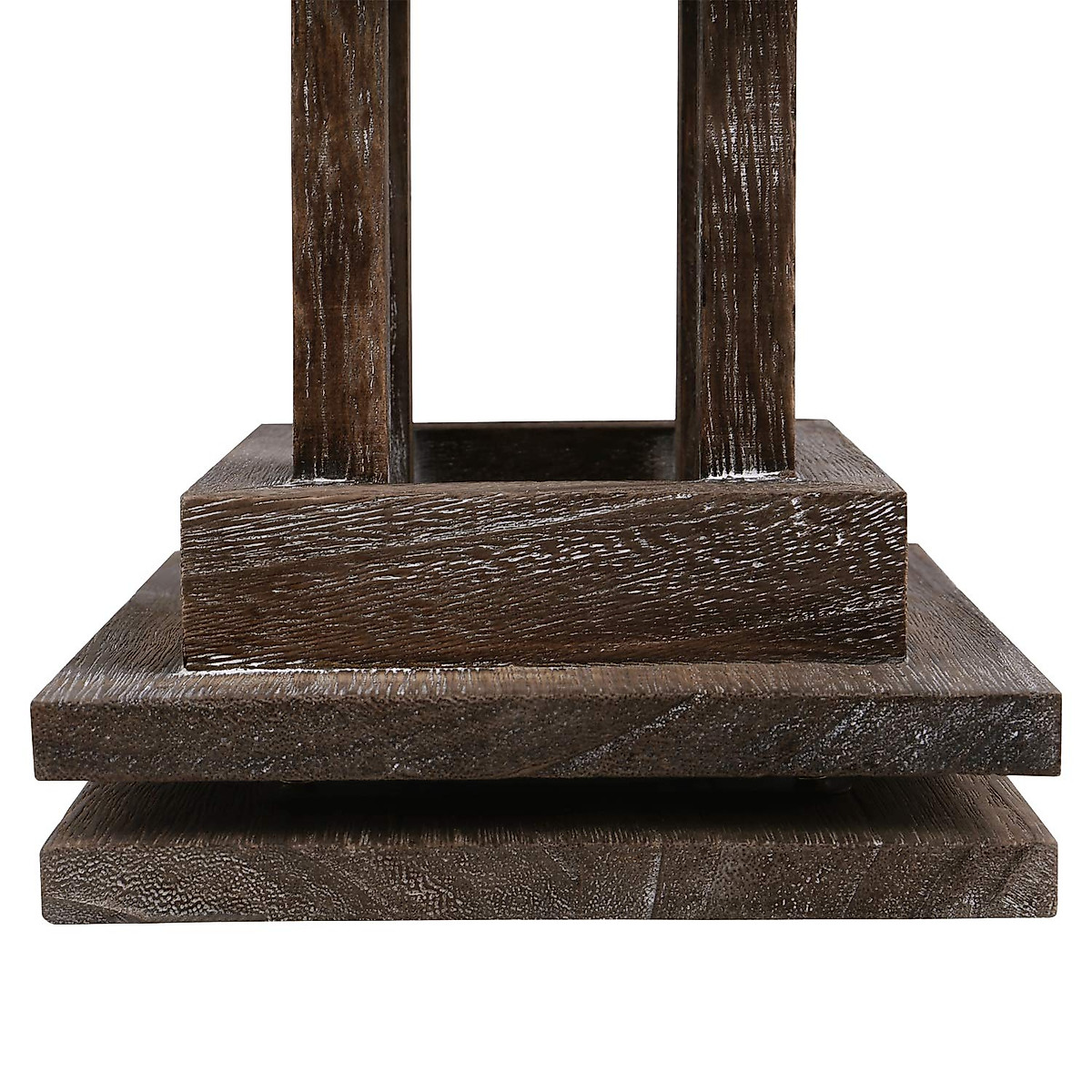 Ikee Design Wood Rotating Jewelry Display Stand Tower,Spinning Keychain Display Stand,36 Hooks Spinning Necklace, Bracelet, Earring Rack for Vendor, Coffee Color