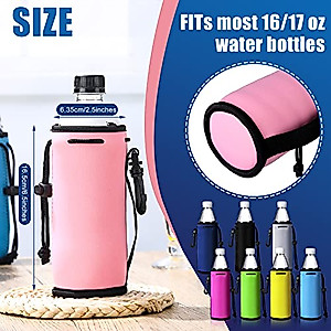 10 Pack Neoprene Water Bottle Sleeves Insulators Beverage Bottle Can Sleeves Covers 16 17 oz Coolers Holder Non Slip Water Bottle Cover Sleeve