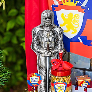 Lidmada Knight Party Balloons, Medieval Castle Decorations Supplies Aluminium Foil Balloons for Medieval Dragon Themed Birthday Party Halloween, Pack of 2