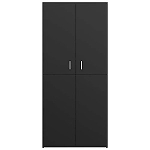 WIFESE Shoe Storage Shoe Cabinet for Entryway 31.5"x15.4"x70.1" Shoe Organizer Shoe Cubby Storage with Doors Shoe Rack Organizer Shoe Shelves Shoe Closet Black