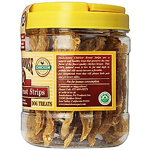 Smokehouse 100-Percent Natural Chicken Breast Strips Dog Treats, 1-Pound