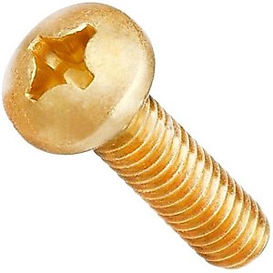 #8-32 x 3/8 inches Brass Machine Screws, Phillips Drive, Pan Head, Solid Brass, Plain Finish, Right Hand Threads (Quantity: 100 pcs) Screw Size: #8-32, Length: 3/8 inches, Coarse Thread UNC