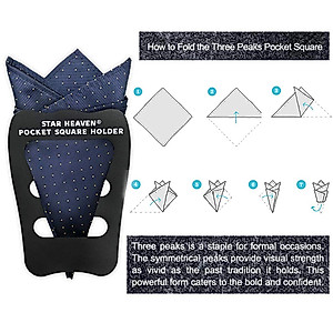 Pocket Squares Holder For Men, Best Accessories for Suits, Tuxedos,Vests and Dinner Jackets, 1Pack Assorted.