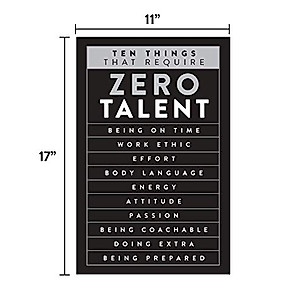 Business Wall Art, Office Motivational Sign With Easel Backer Stand, Inspirational Wall Art Decor 11''x17''