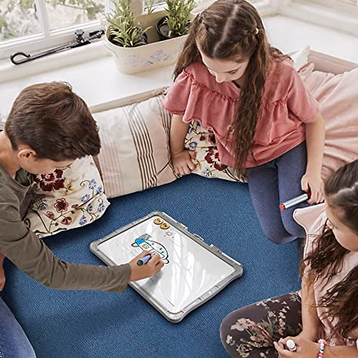 White Board Dry Erase, Small White Board 11" x 14", Magnetic Whiteboard with Marker and Magnets, Mini White Board for Kids Drawing, Easy to Hang on Walls or Magnetic Surfaces, Great for Fridge