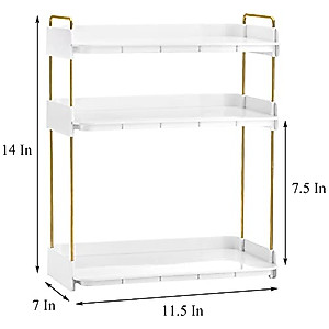 YOUEON 3 Tier Bathroom Counter Organizer, Bathroom Makeup Organizer, Bathroom Counter Shelf, Vanity Tray for Cosmetic, Perfume, Skincare, Bathroom, Bedroom, Kitchen