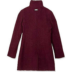 Calvin Klein Women's Wool Jacket, Chianti Black, Medium