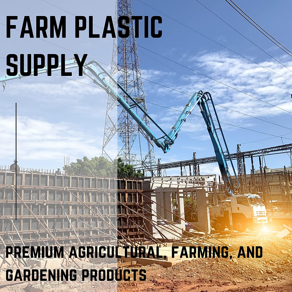 Farm Plastic Supply - Dura Skrim String Reinforced Clear Plastic Sheeting - 6 Mil - (20' x 100') - Reinforced Poly Film Tear Resistant, Weatherproof, Vapor Barrier Polyethylene Roll for Construction