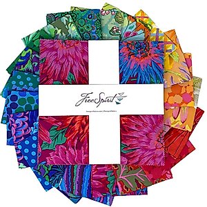 Kaffe Fassett Classics Plus Rainbow Layer Cake 42 10" Fabric Squares for Free Spirit Fabrics
