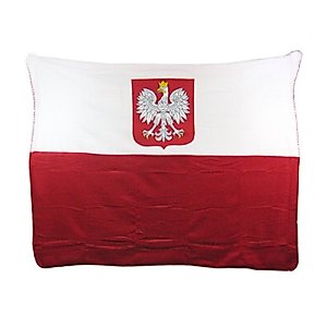AvidFlag Polish White Eagle Fleece Throw Blanket Poland Coat of Arms