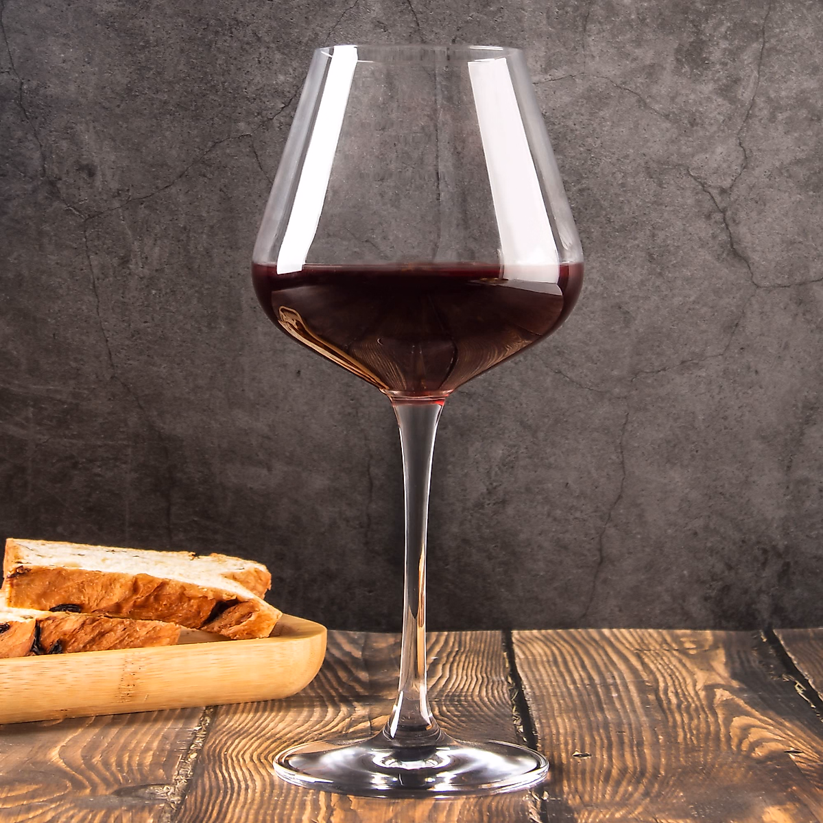 FAWLES Red Wine Glasses, Set of 6 Burgundy Wine Glasses, 17 oz Crystal Wine Glasses, Wedding Housewarming Gift