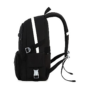 Jaygulf Waterproof Women Backpack Fashion Girl Travel Daypack Black