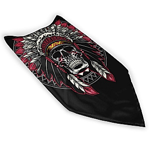 Skull of Native American Face Mask Windproof Tube Mask Headwear for Out Riding Motorcycle Bicycle