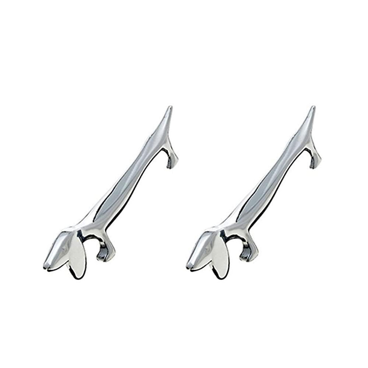 IUAQDP 6 Pieces Dog Chopsticks Holder Metal Dachshund Chopstick Rest Pillow, Silver Puppy Chopstick Rack Stand for Spoon Fork Knife Tableware Brush Home Kitchen Table Decoration