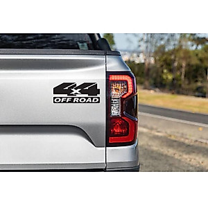 2 Pcs 4X4 Emblem Badge 3D Logo Compatible with Rear Tailgate 2005-2018 4 X 4 (Black)