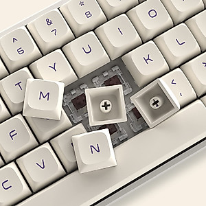 dagaladoo Retro Double Shot PBT keycaps Set Japanese Style Beige Custom Keycaps Dye-Sub XDA Profile keycaps Keyboard for Gateron MX Switches Mechanical Keyboard (134keys)