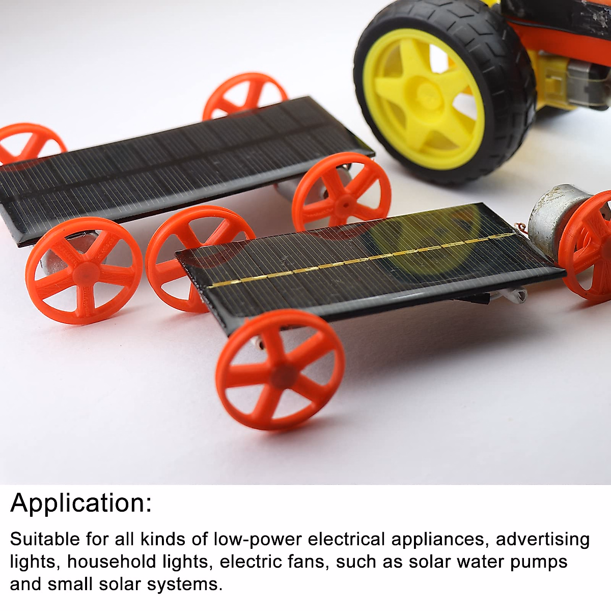 MECCANIXITY Mini Solar Panel Cell 3V 90mA 0.27W 62mm x 36mm for DIY Electric Power Project Pack of 10