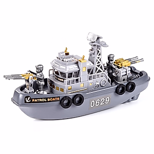 Pool Warship Toy Boat Bath Toys - Children’s Toy Boat， Big Warship Aircraft Carrier Toy in Bath tub, Gift for Kids Pool Toys