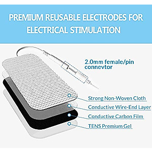 DONECO TENS Unit Pads 2X4 20 Pcs Replacement Pads Electrode Patches for Electrotherapy