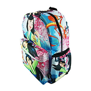 Disney Princess Mulan Deluxe Oversize Print Large 16" Backpack with Laptop Compartment - A19733