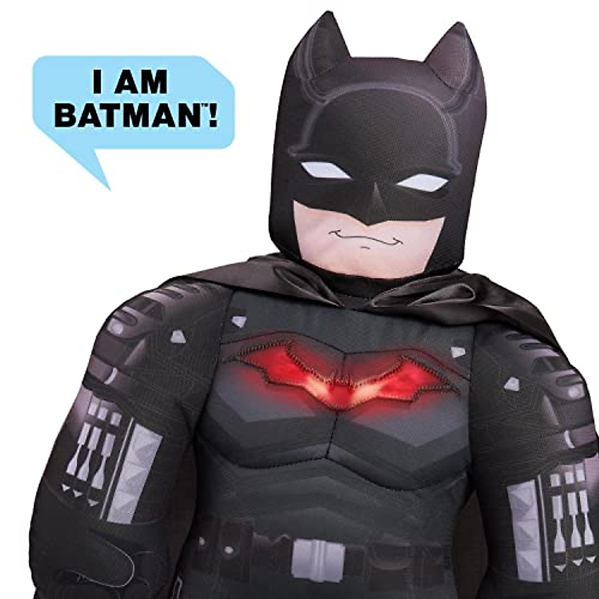 Just Play The Batman™ Bashin’ Battler Batman™ Talking 18-Inch Plush Toy with Light-up Chest and Action Phrases, The Batman™ Movie, Kids Toys for Ages 3 Up