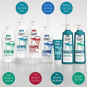 Curel Hydra Therapy In Shower Lotion, Wet Skin Moisturizer for Dry or Extra-dry Skin, with Advanced Ceramide Complex, for Optimal Moisture Retention, 12 Ounce