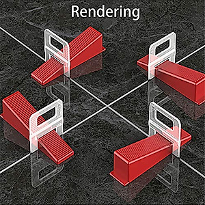 Tile Leveling System Tiles Leveler Spacers - Lippage free tile and stone installation for PRO and DIY - 400-Piece Leveling Spacer Clips (1/8 Inch)