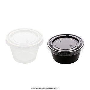 AmerCare PET Clear Portion Cup Lids, 3.25/4/5.5 Oz, Cup of 2500