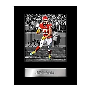 iconic pics Travis Kelce Print Signed Mounted Photo Display #05 Printed Autograph Picture Print
