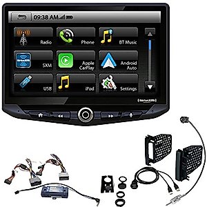 STINGER Wrangler JK (11-18) Radio Replacement Kit Heigh10 10" Infotainment System with Android Auto, CarPlay, Bluetooth, with Dash Kit, Interface, Dual USB Port & Antenna Adapter