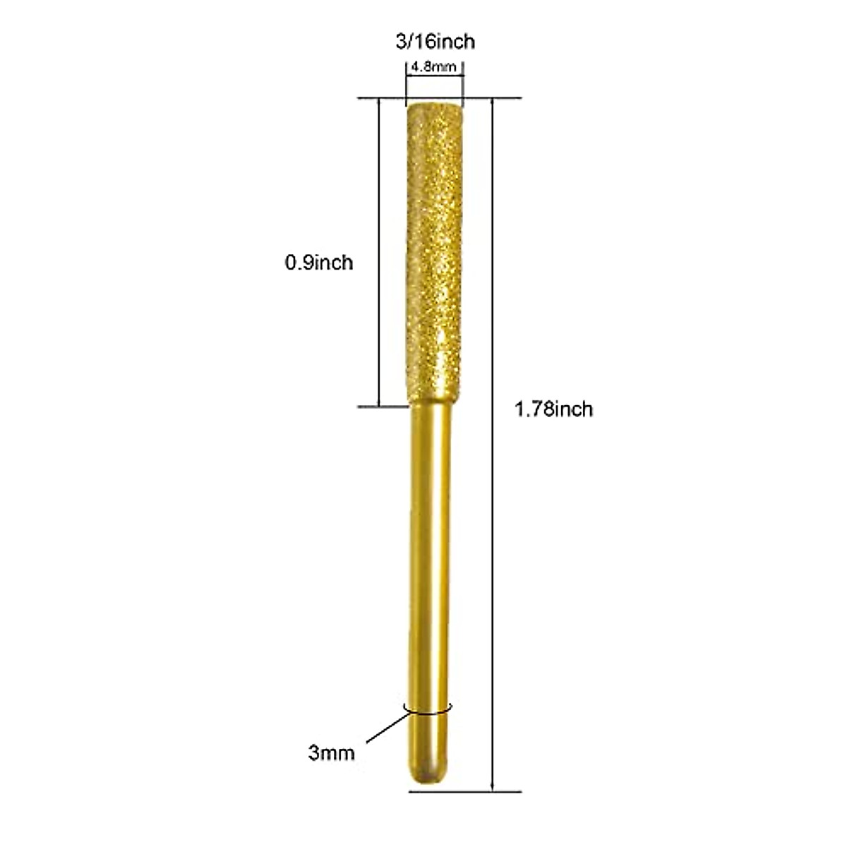 24PCS Diamond Chain Saw Knife Burr, Titanium Plated Stone Micro-Chain Saw Knife Sharpening, Suitable for Gasoline/Electric Chain Saw Polishing Knife Sharpening (5/32 inch, 3/16 inch, 7/32 inch)