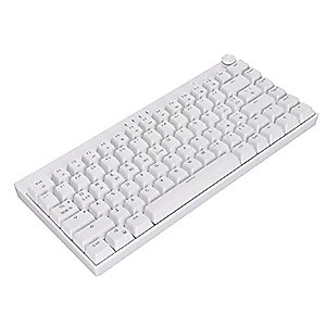 Threemode Mechanical Keyboard, Dynamic RGB Backlight, Three Modes, White Mechanical Keyboard, Compact Size for Home Office Gaming (Red Switch)