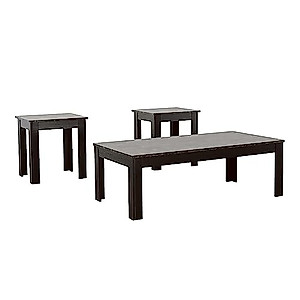 Coaster Home Furnishings Silas 3-piece Faux-marble Top Occasional Table Set Black
