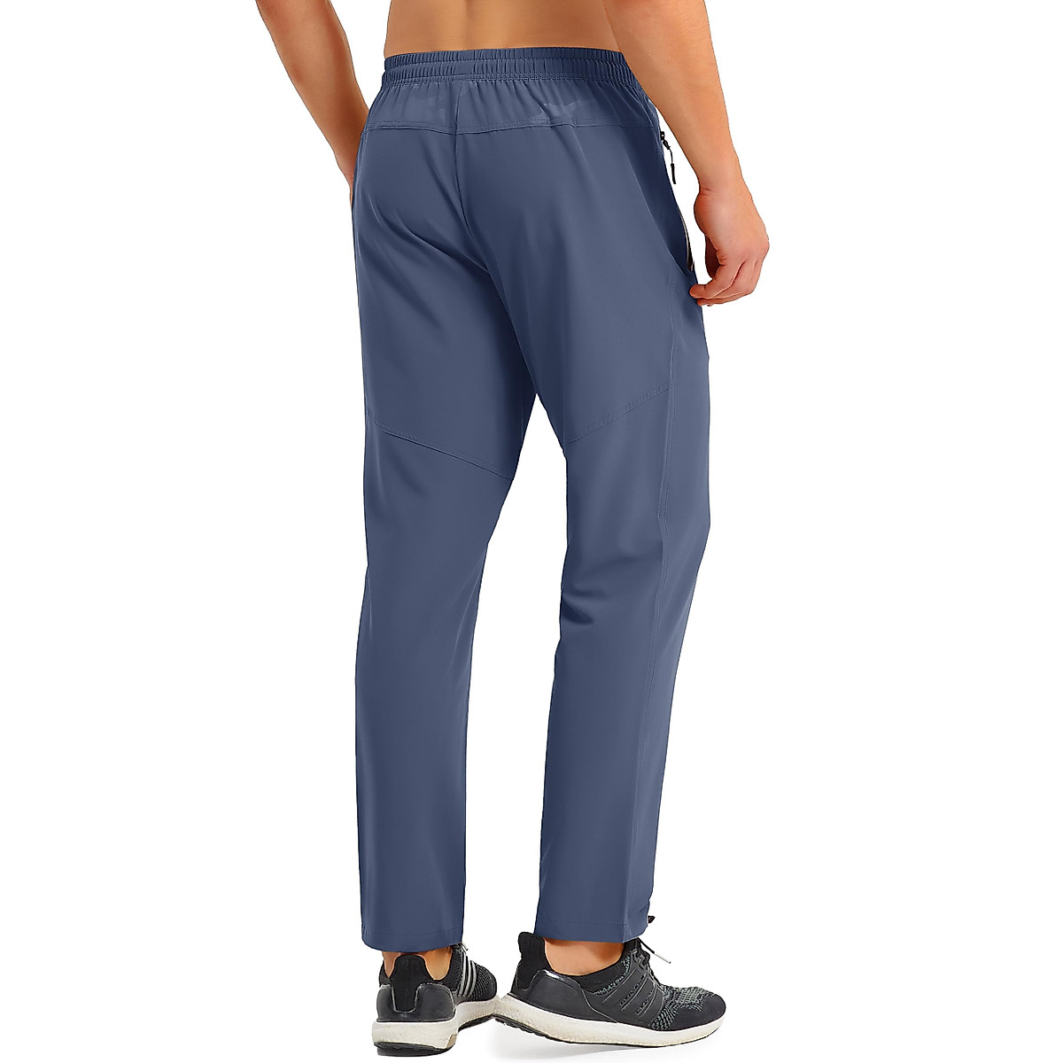 MAGCOMSEN Mens Pants Stretch Gym Pants Quick Dry Workout Athletic Pants Lightweight Sweatpants with Pockets Sweat Pants Men Adult Blue