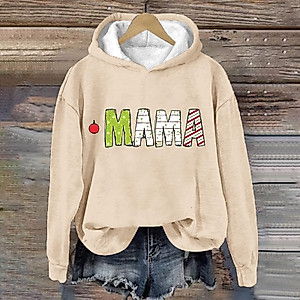 Black Of Friday Big Deal Days Deals Of The Day Womens Crewneck Mama Sweatshirt Raglan Long Sleeve Graphic Shirts Casual Print Pullover Tops