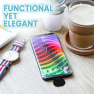 TLTD Premium Phone Grip Holder with 360°Rotation Pop Out Silicone Cushion Finger Grip for iPhone Samsung Smartphones with Secure Stick to phone & case Comfortable than Ring & Collapsible Strap (Black)