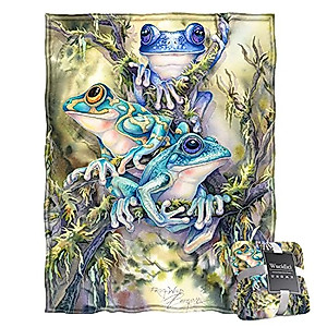 Wucidici Frog Throw Blanket for Frog Lovers, Soft Lightweight Fleece Blanket Frog Gift for Kids Boys Women, Flannel Throws Blanket for Bed Sofa Couch (50"x 60")