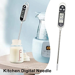 Digital Meat Thermometer for Cooking,Digital Instant Read Food Thermometer with Long Probe for Grilling Smoker BBQ Kitchen Cooking Candy Thermometer