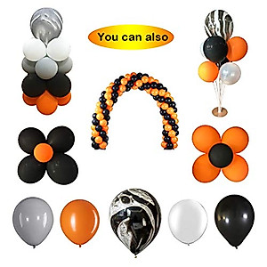 Balloon Arch Garland Kit, Asonlye 108 Pcs Balloon Bouquet Kit, Halloween Day Party, Holiday, Wedding, Baby Shower, Christmas, Anniversary Party Decorations(Black Orange Kit)