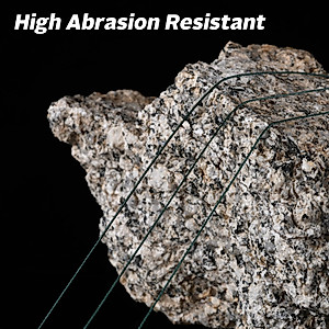 Goture X8 Braided Fishing Line - Ultra Thin Strong Sensitive Smooth and Zero Stretch Fishing Line, Super Abrasion Resistant Tournament Braided Lines - Blue, Black, Dark Green, Army Green- 20-80LB